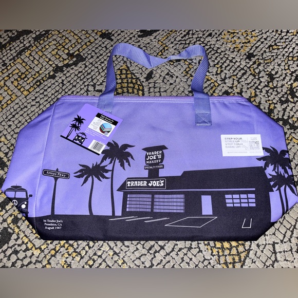 Trader Joe’s | Bags | New Trader Joes Large Lavender Reusable Insulated ...